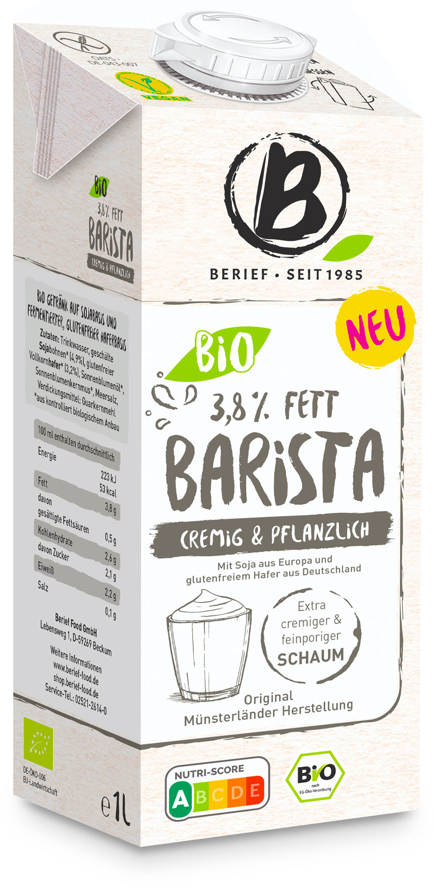 BERIEF BIO 3,8% Barista Drink