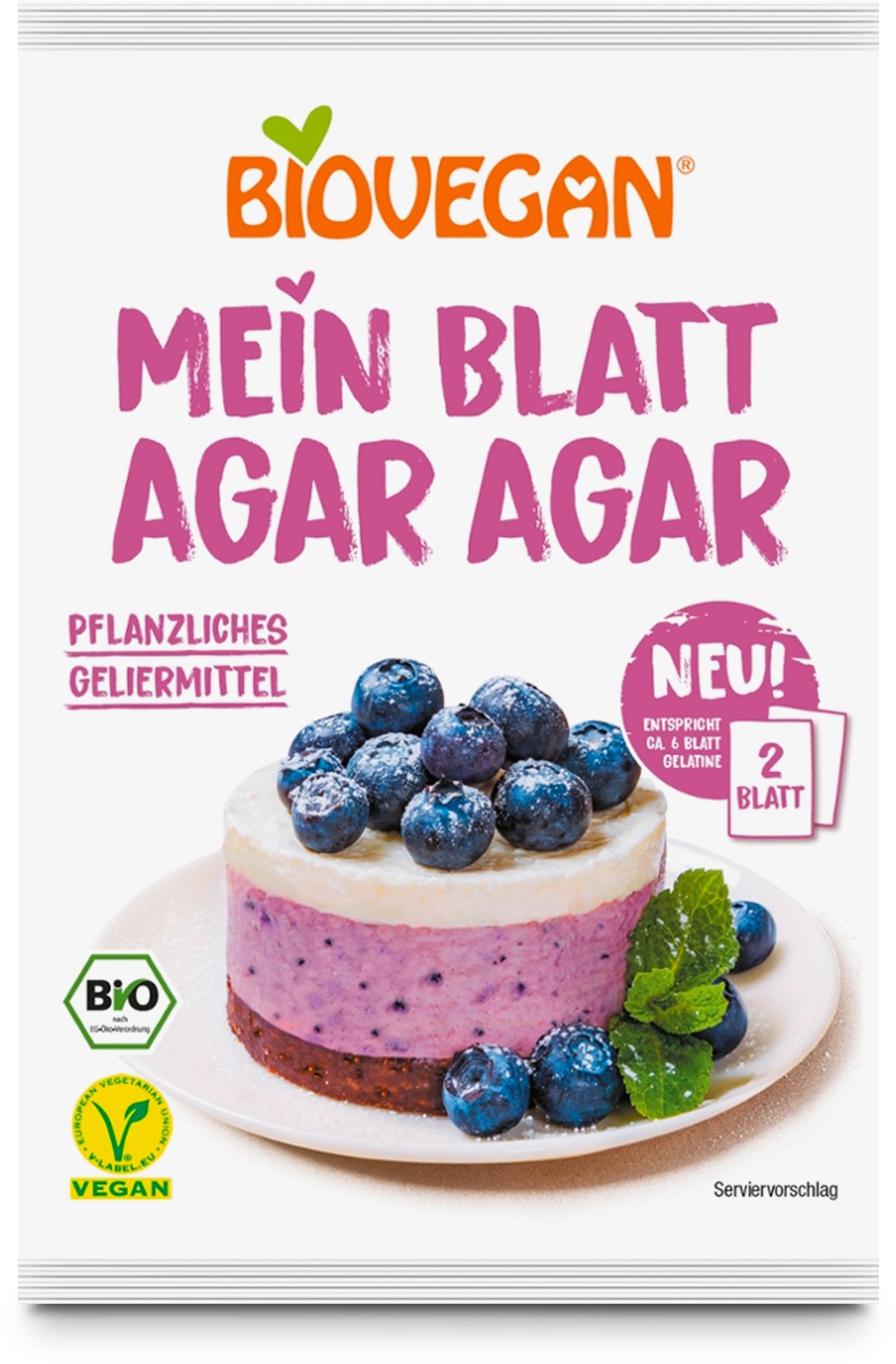 Biovegan BIO Mein Blatt Agar Agar