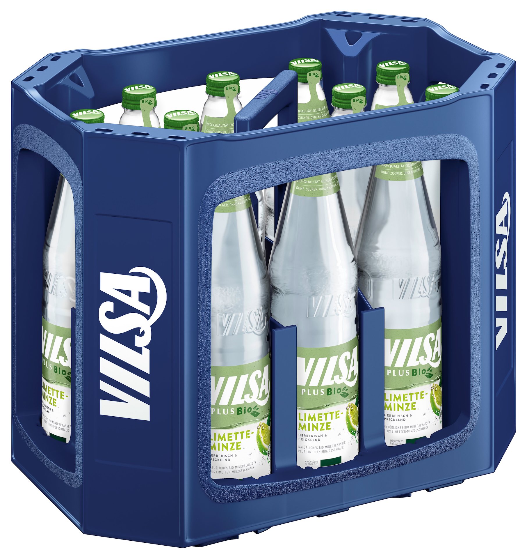 Vilsa Plus BIO Limette-Minze 12x0,70l Glas (MEHRWEG)